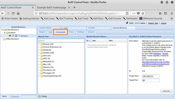 Using The Browser Exploitation Framework Beef To Hook A Browser 7025